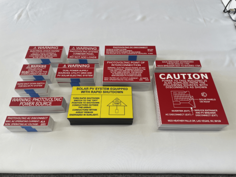 Solar Safety Signs & Labels | Arizona Service Areas
